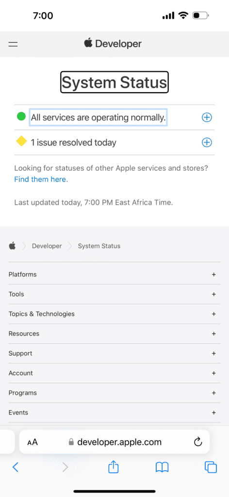 How To Check Apple System Status (Apple Services, Stores, and iCloud) | GeeksChalk
