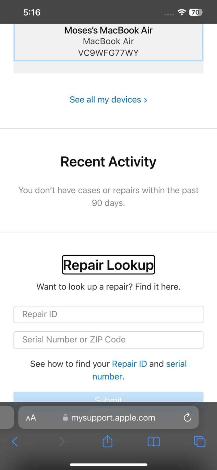 How to Check your Apple Repair Status Online | GeeksChalk