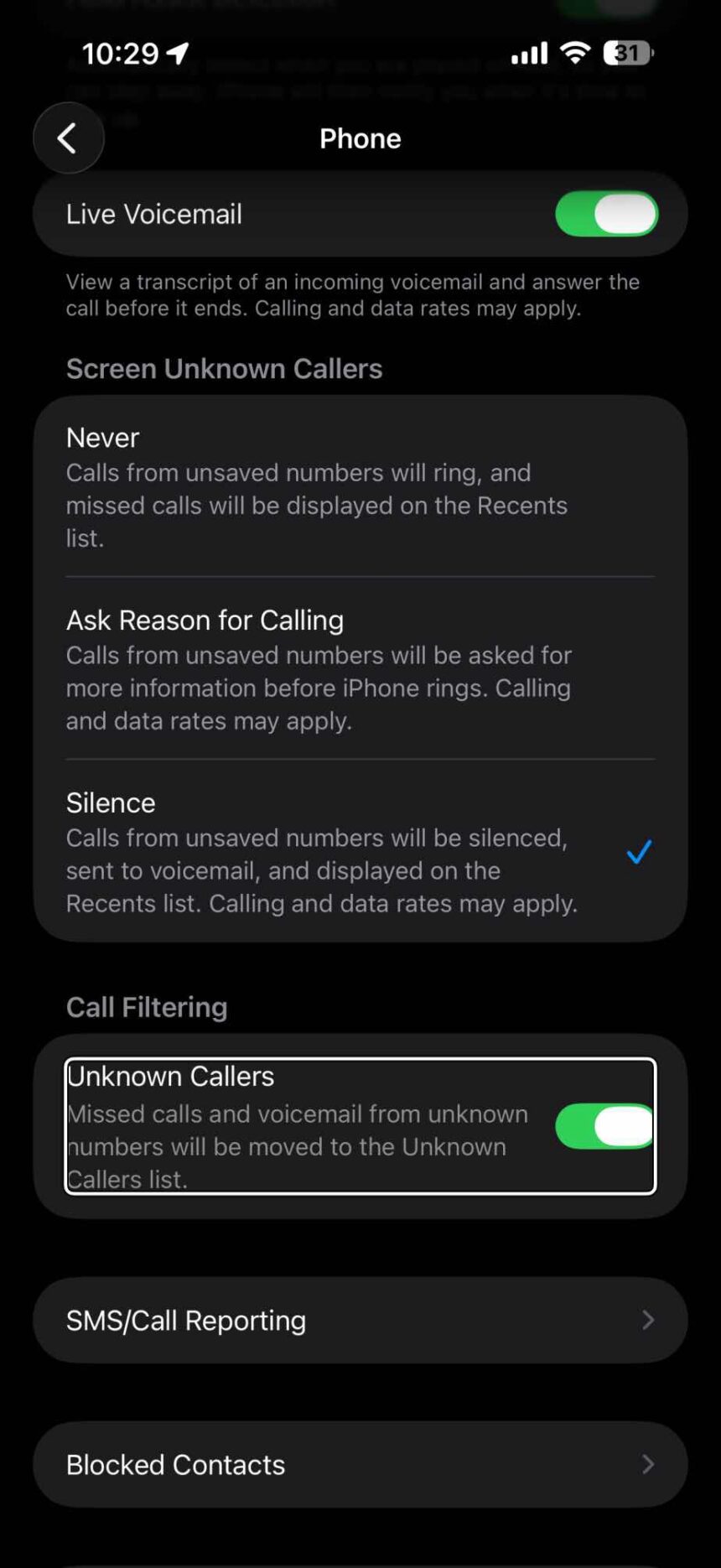 How to manage unknown callers on iPhone | GeeksChalk