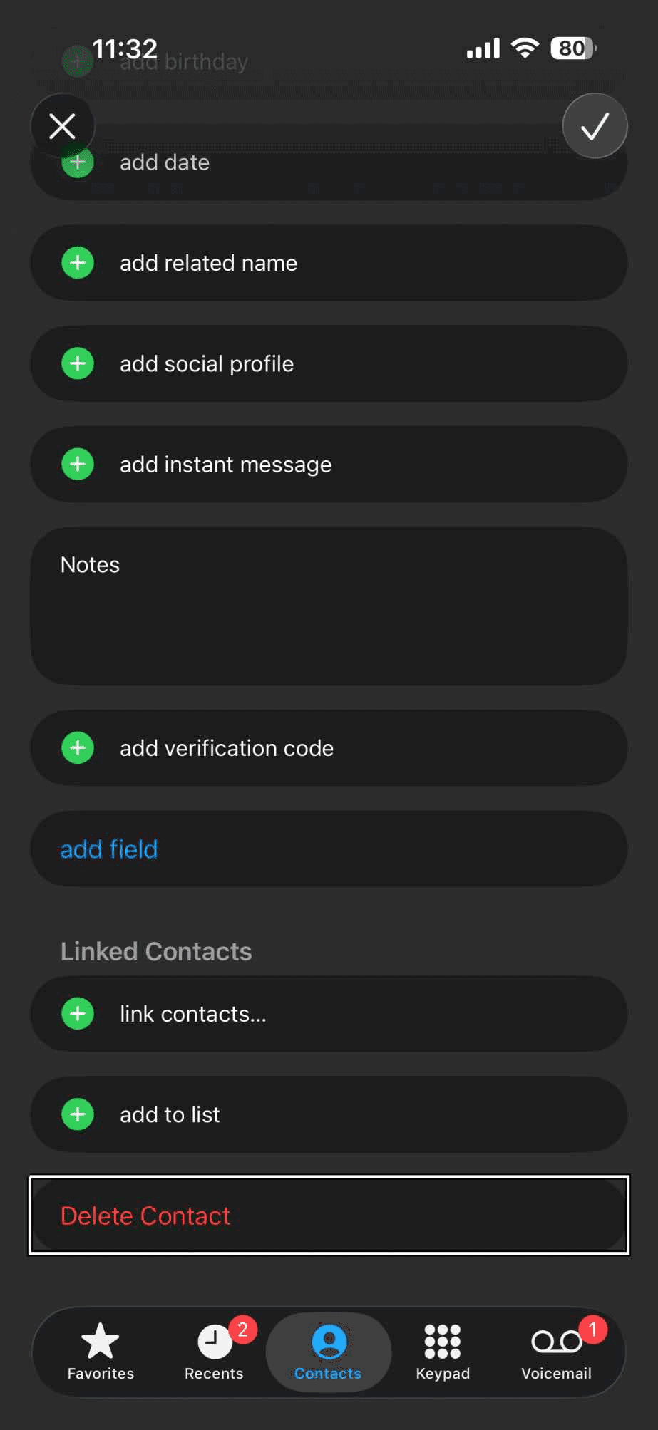 How to delete contact on iPhone | GeeksChalk